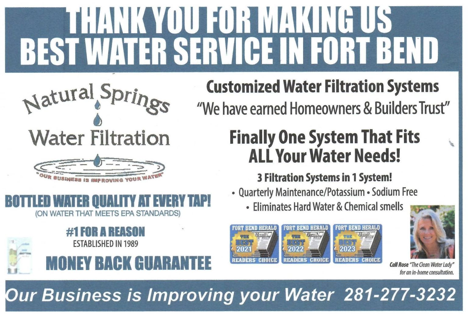 Why Make a Change - Natural Springs Water Filtration
